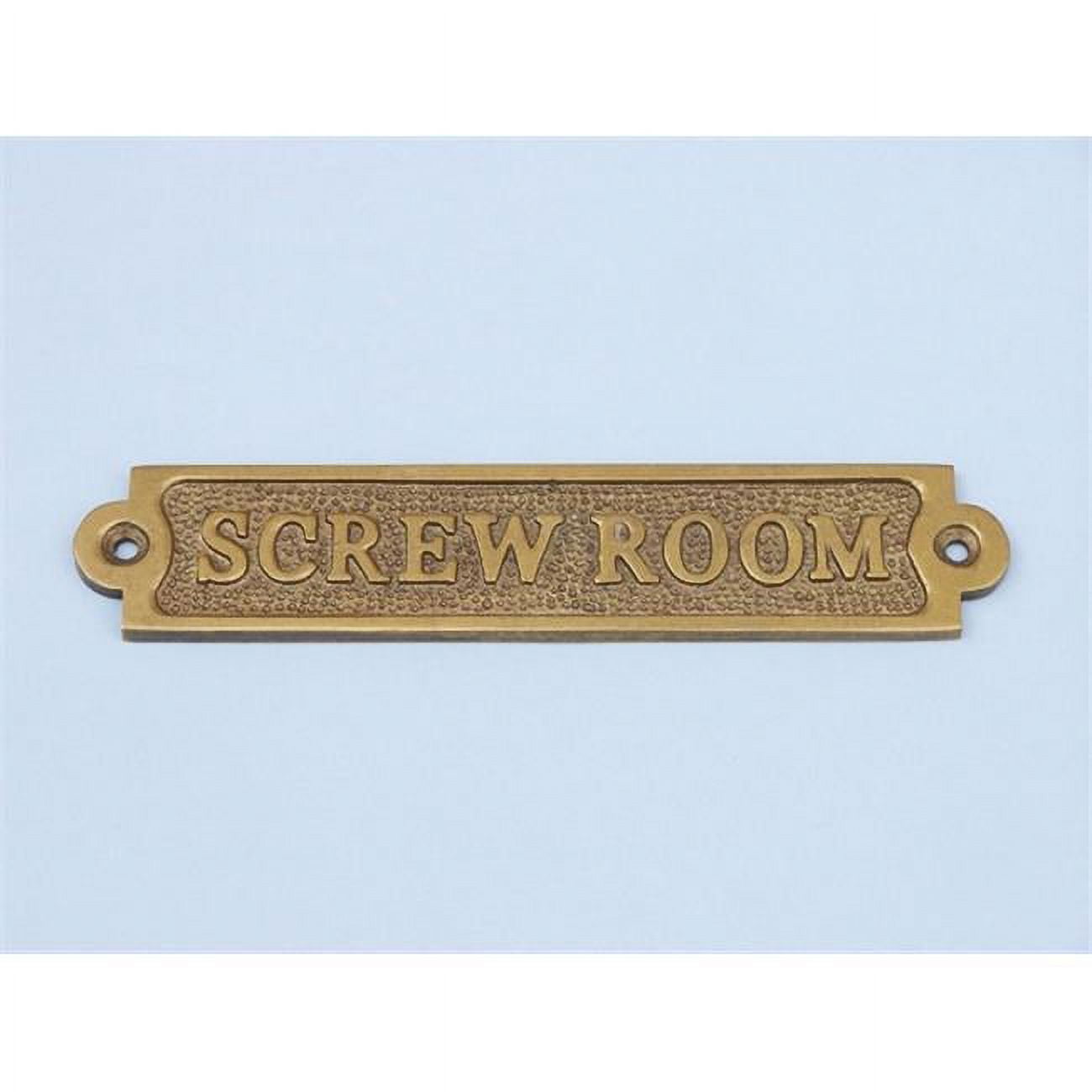 6 in. Antique Brass Screw Room Sign - Walmart.com