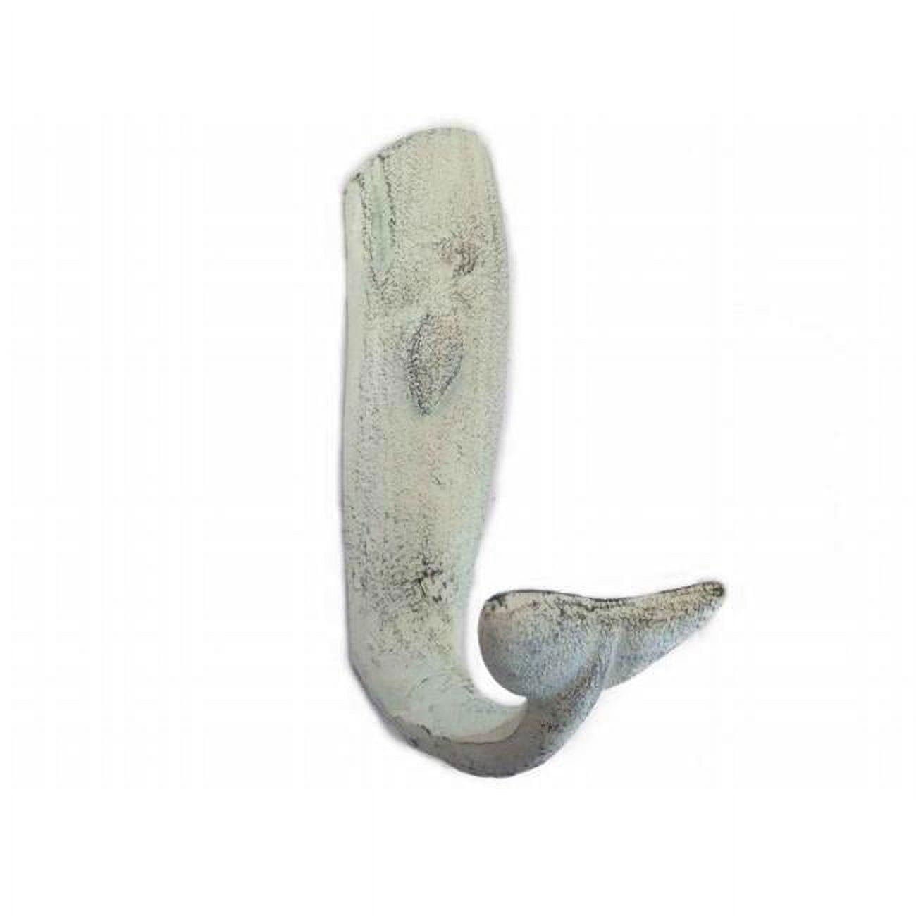 6 in. Cast Iron Whale Hook - Whitewashed - Walmart.com