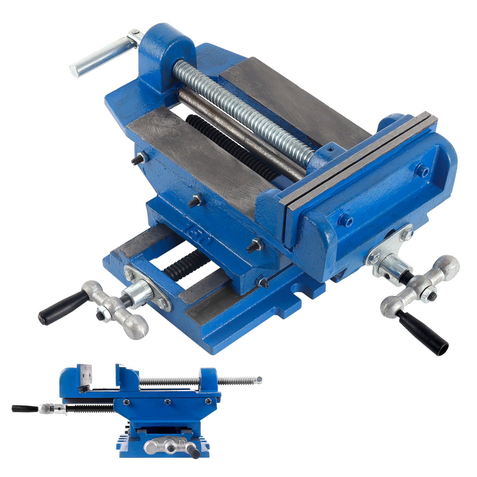 6 in Cross Slide Drill Press Vise, Cast Iron Frame, Stable Clamping ...