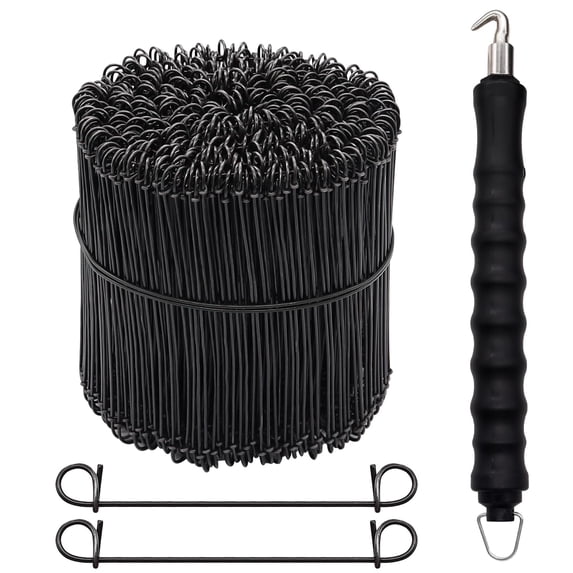 6 in. Double Loop Rebar Wire Ties 16-Gauge with Semi Automatic Rebar ...