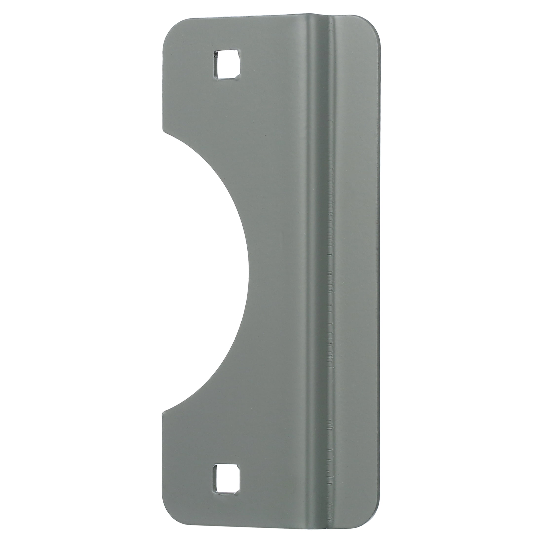 6 in. Gray-Painted Steel Latch Shield with 5/16 in. Offset and a Radius ...