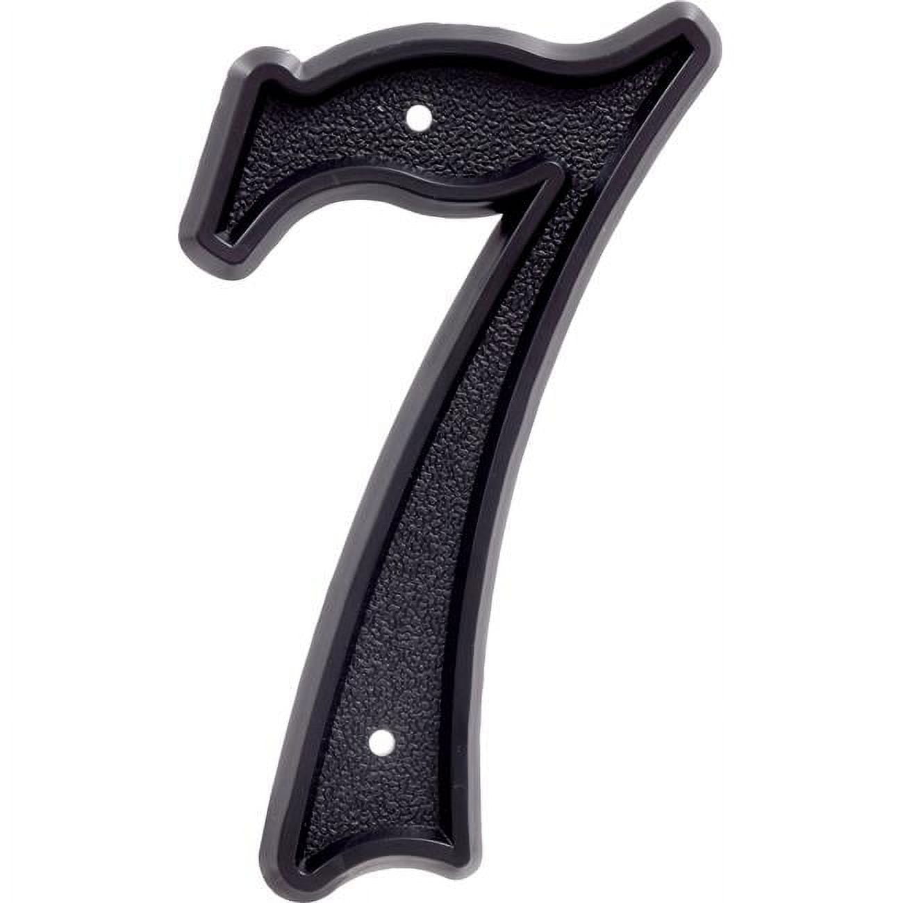 6 in. Matte Black Plastic House Number - 7 - 6 Piece - Walmart.com