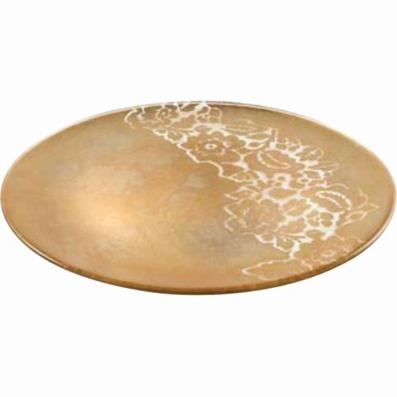 6 in. Memory Glass Plate Hand Painted, Gold - Walmart.com