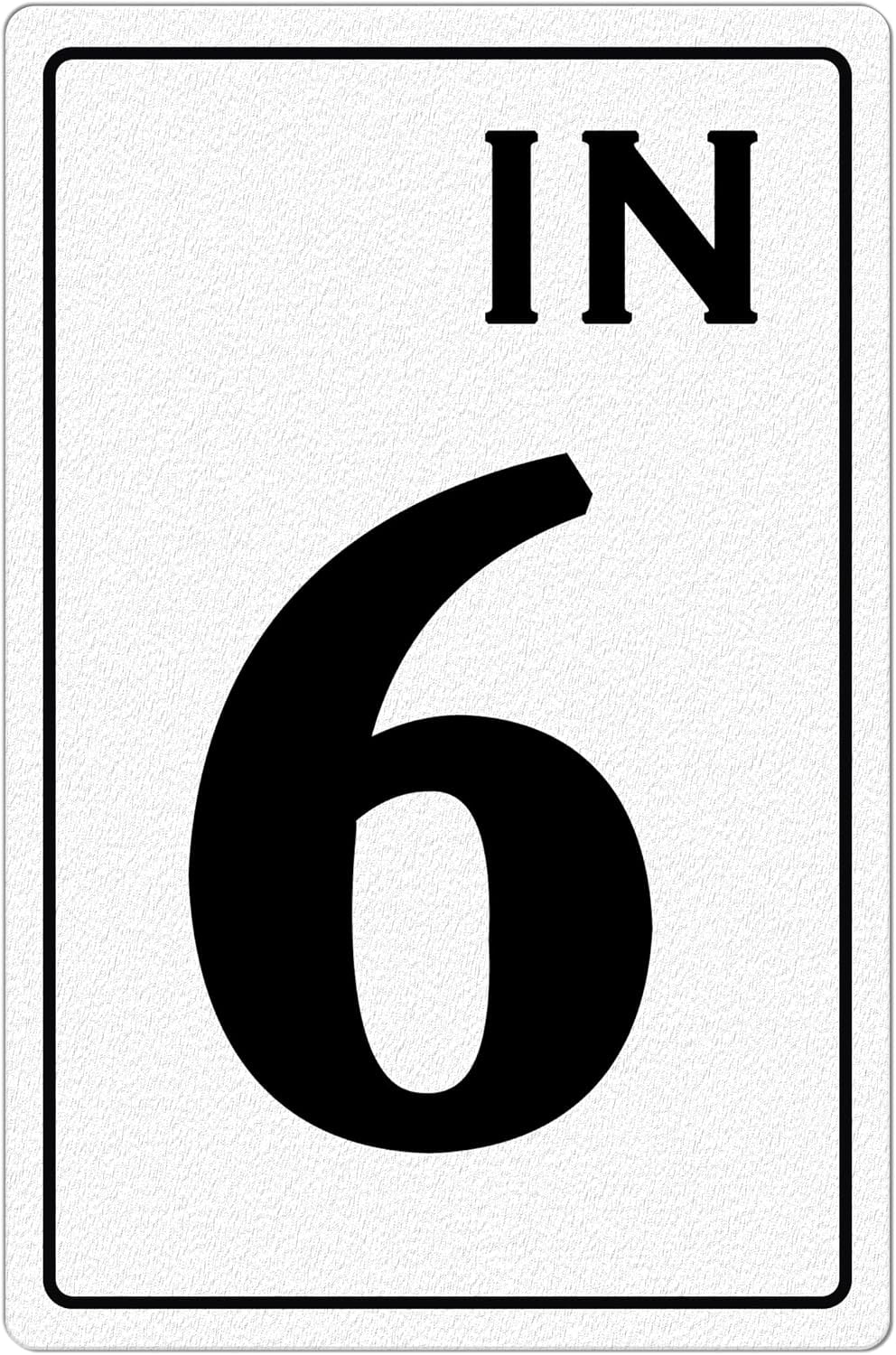 6 in Metal Tin Signs for Swimming Pool Deck Depth Marker for Outdoor ...