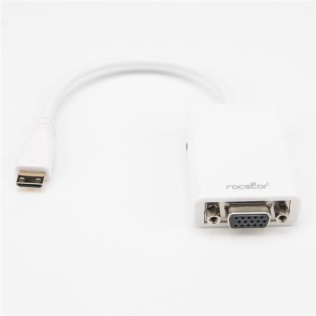 6 in. Mini HDMI & VGA Video Adapter Cable - White - Walmart.com