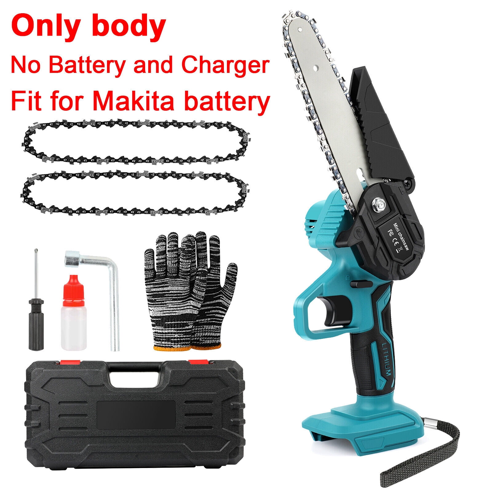 6 in Mini Handheld Electric Chainsaw Cordless Chain Saw Wood Cutter ...
