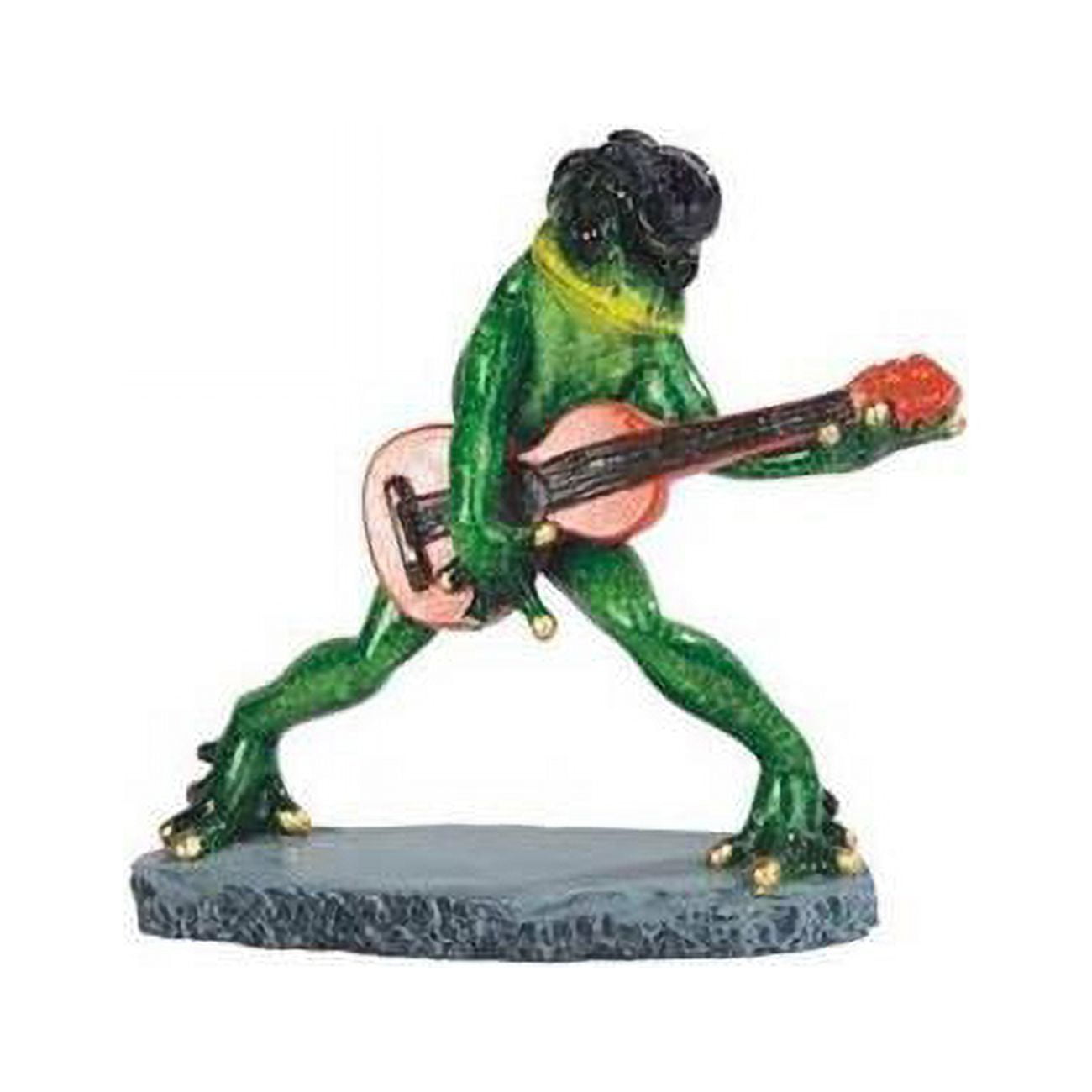 6 in. Musician Frog with Guitar Elvis Frog Playing Guitar Figurine ...