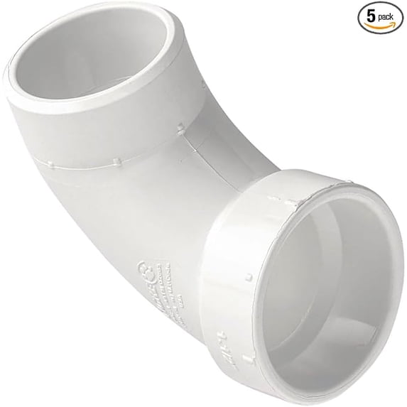 6 in. PVC DWV 1/4 Bend 90° Street Elbow, Hub x Spigot Connection ...