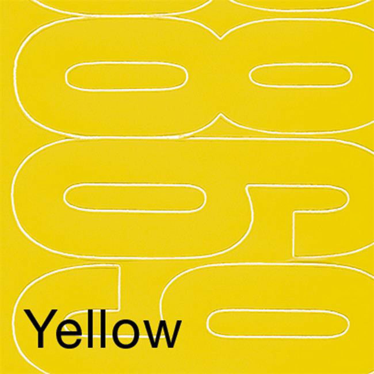 6 in. Permanent Adhesive Vinyl Numbers, Pack of 48 - Yellow - Walmart.com