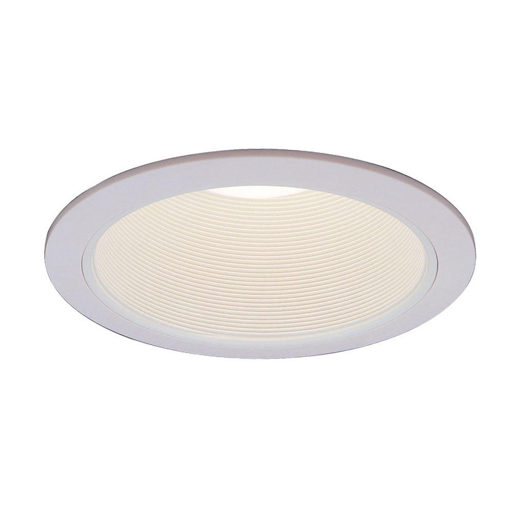 6 in R30 White Recessed Metal Baffle Trim for Use with 6 in IC or non ...