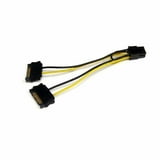 6 in. SATA Power to 6 Pin PCI Express Video Card Power Cable Adapter ...