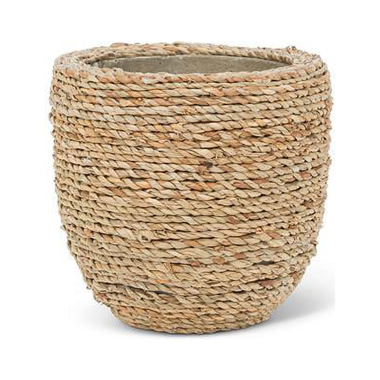 6 in. Seagrass Covered Planter, Natural - Small - Walmart.com