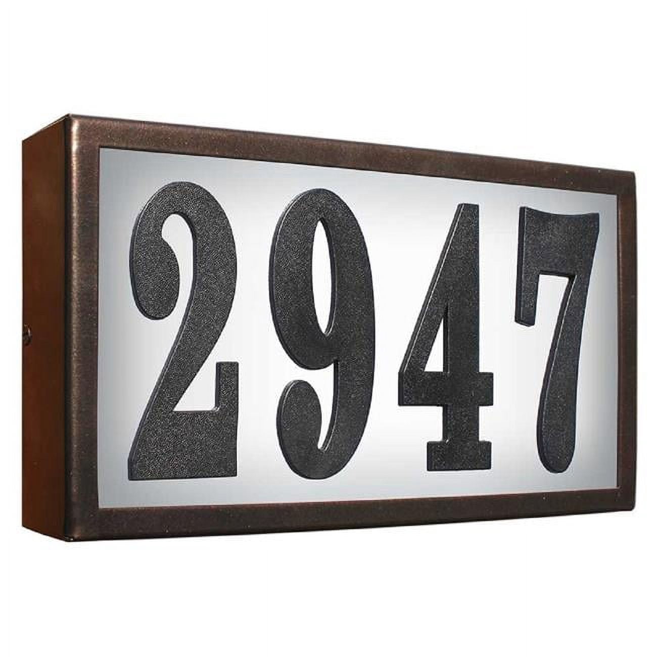6 in. Serrano Standard Lighted Address Plaque with LED Lights Do It ...
