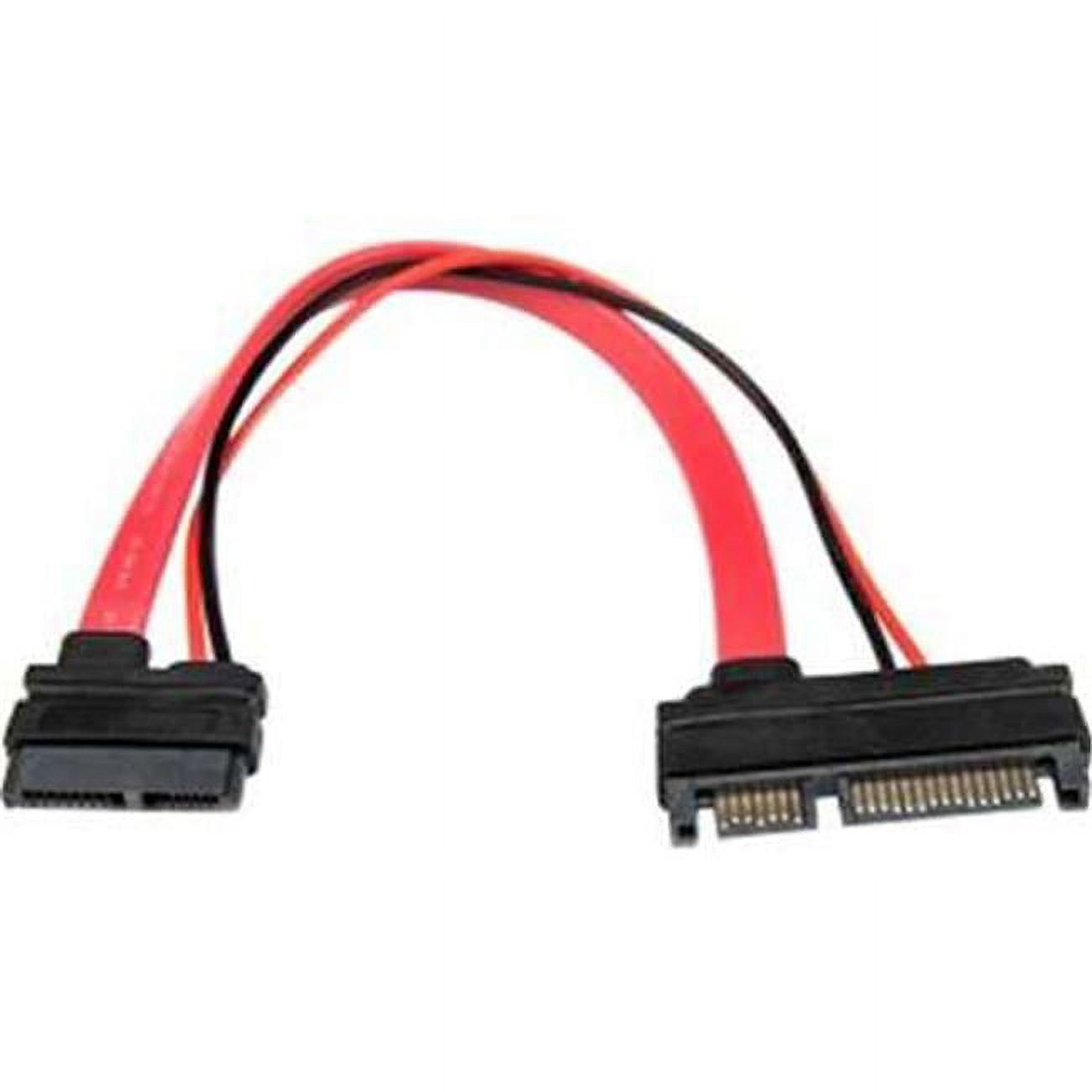 6 in. Slimline SATA to SATA Adapter Data Transfer Cable with Power ...