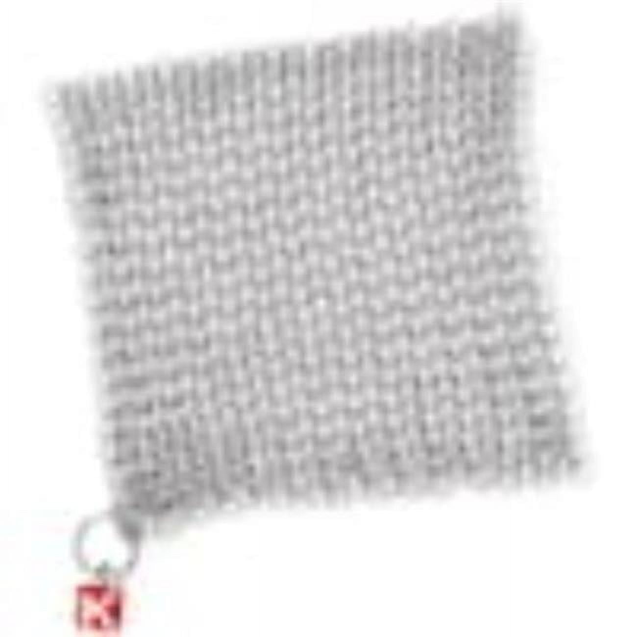 6 in. Stainless Steel Chain Mail Scrubber for Cast Iron Cookware ...