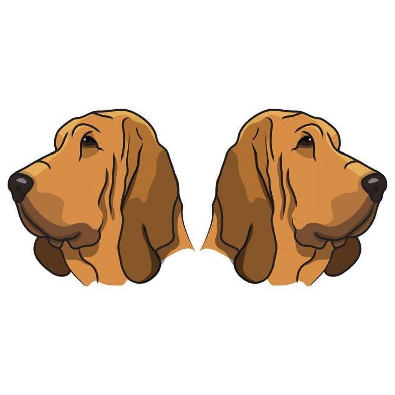 6 in. Super Cute Dog Decal - Bloodhound - Pack of 2 - Walmart.com