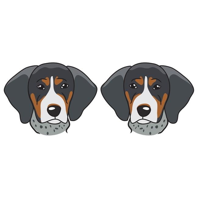 6 in. Super Cute Dog Decal - Bluetick Coonhound - Pack of 2 - Walmart.com