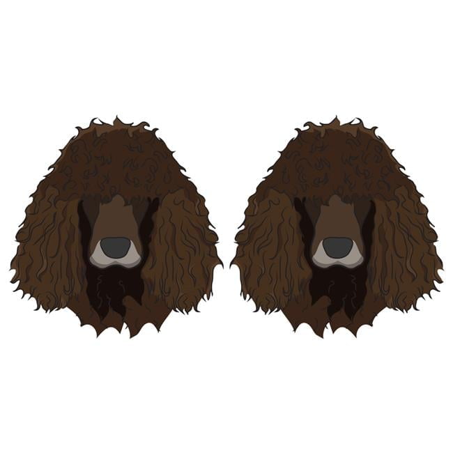 6 in. Super Cute Dog Decal - Irish Water Spaniel - Pack of 2 - Walmart.com