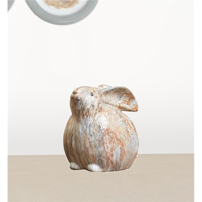 6 in. Terra Cotta Resin Rabbit Figurine - Set of 2 - Walmart.com