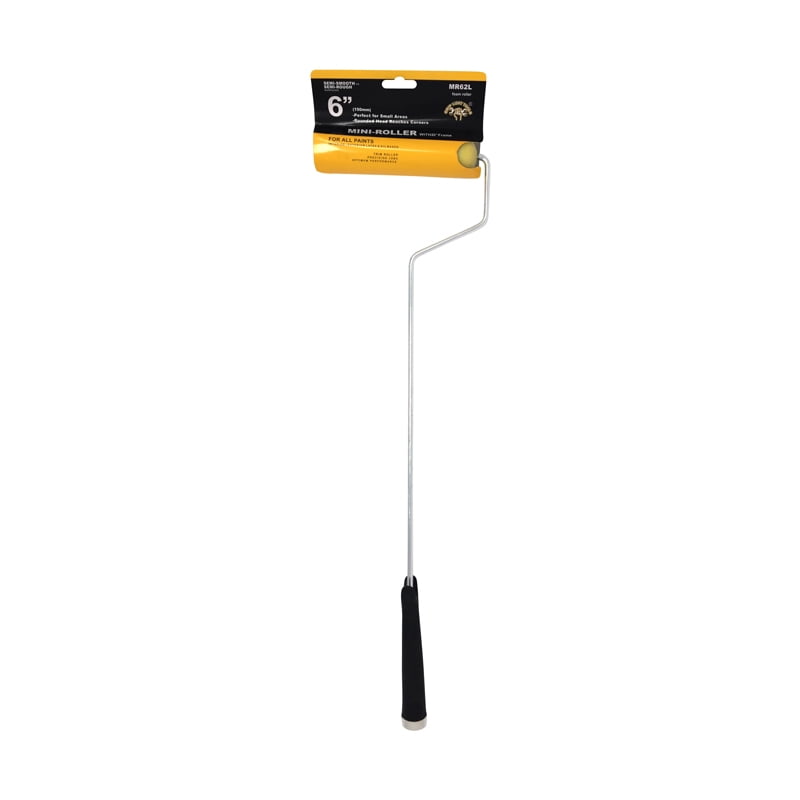 6 in. W Roller x 23" L. Handle Mini Paint Roller Frame with Foam Roller ...