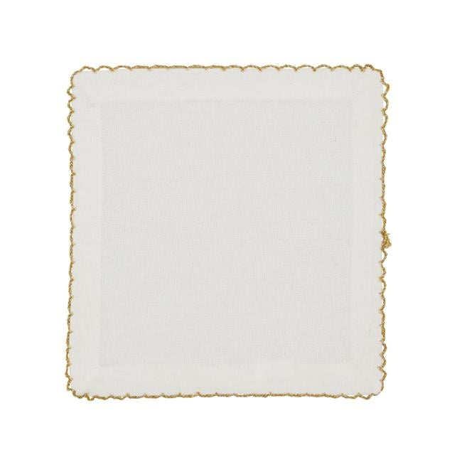 6 in. Whip Stitched Table Napkin, Gold - Set of 4 - Walmart.com