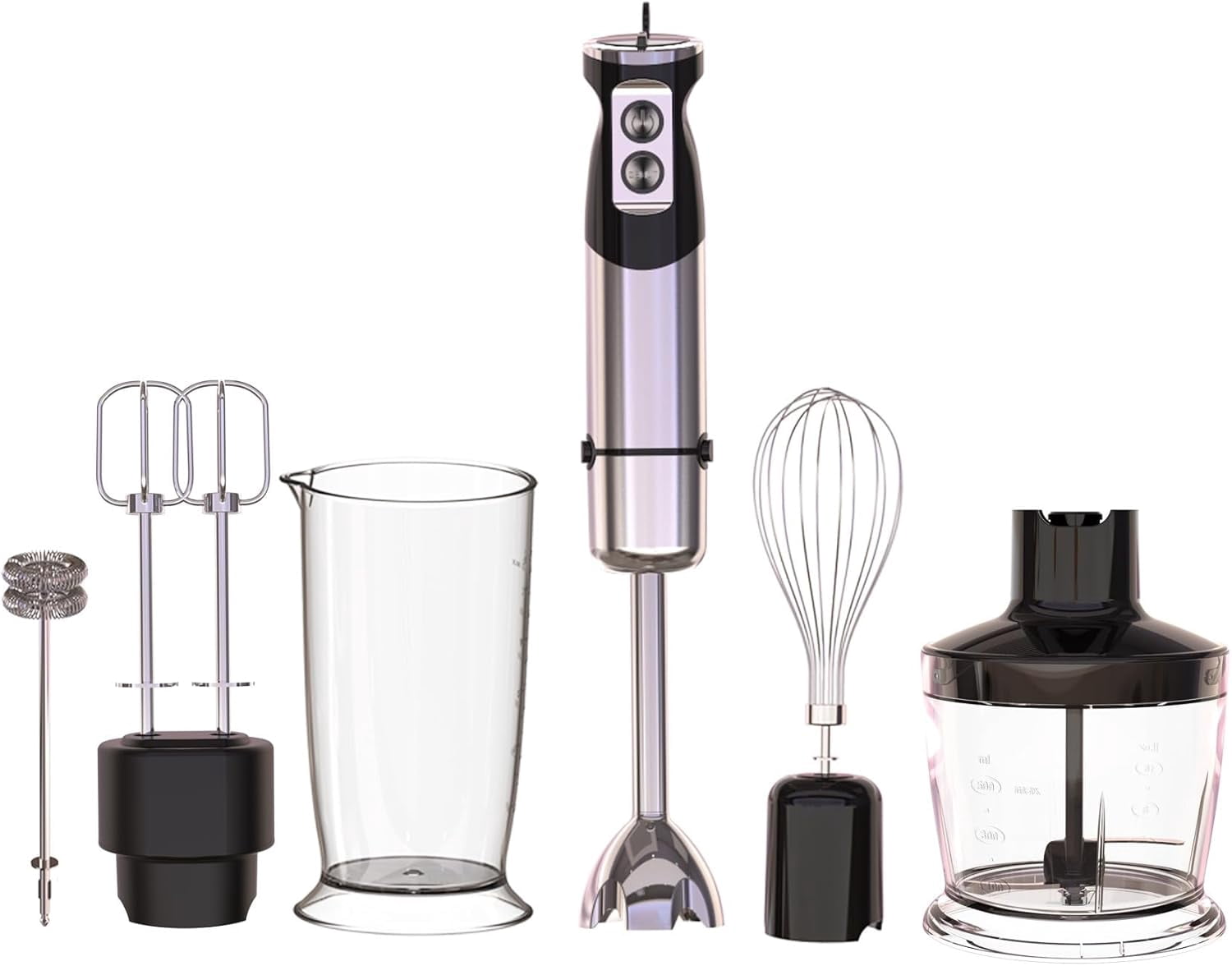 6 in1 Immersion Hand Blender, Powerful Speed Handheld Stick Blender ...