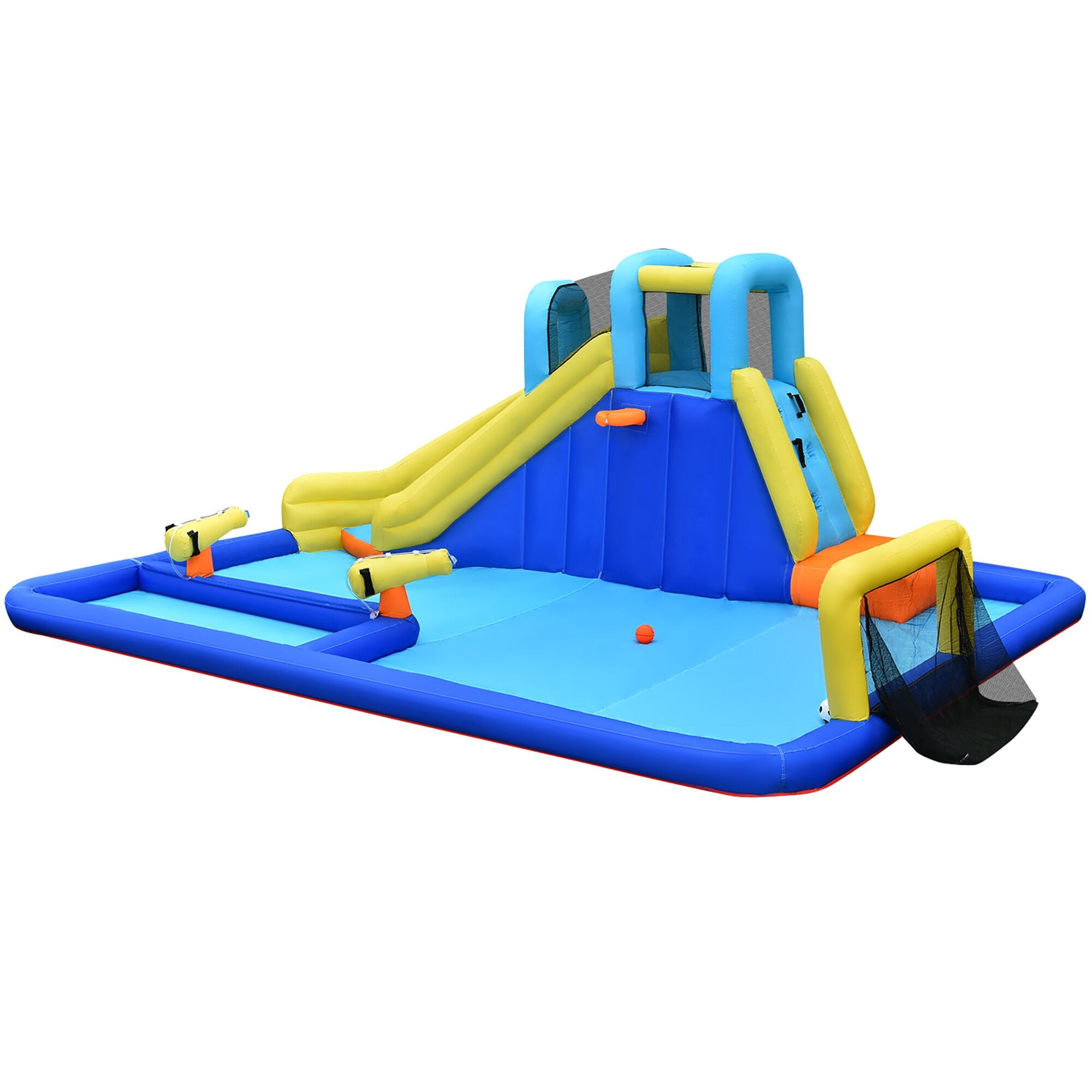 6 in1 Inflatable Water Slides Giant Water Park with Air Blower ...
