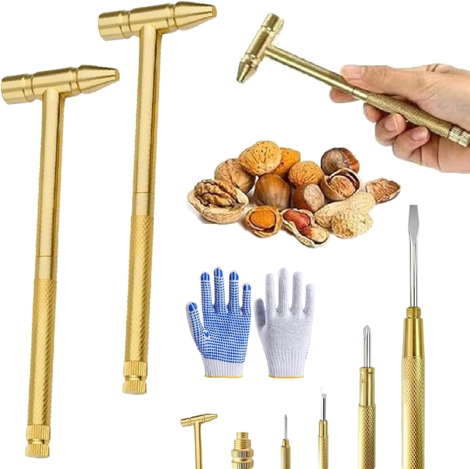 6 in1 Micro Mini Multifunction Copper Hammer, Willedup Hammer Micro ...