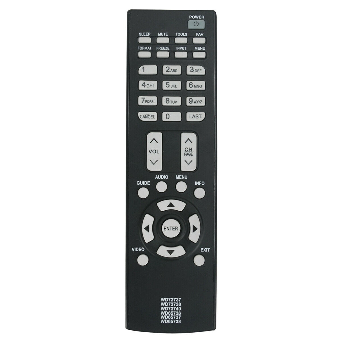 6 in1 Universal Remote WD73737 WD73738 WD73740 WD65736 WD65737 WD65738 ...