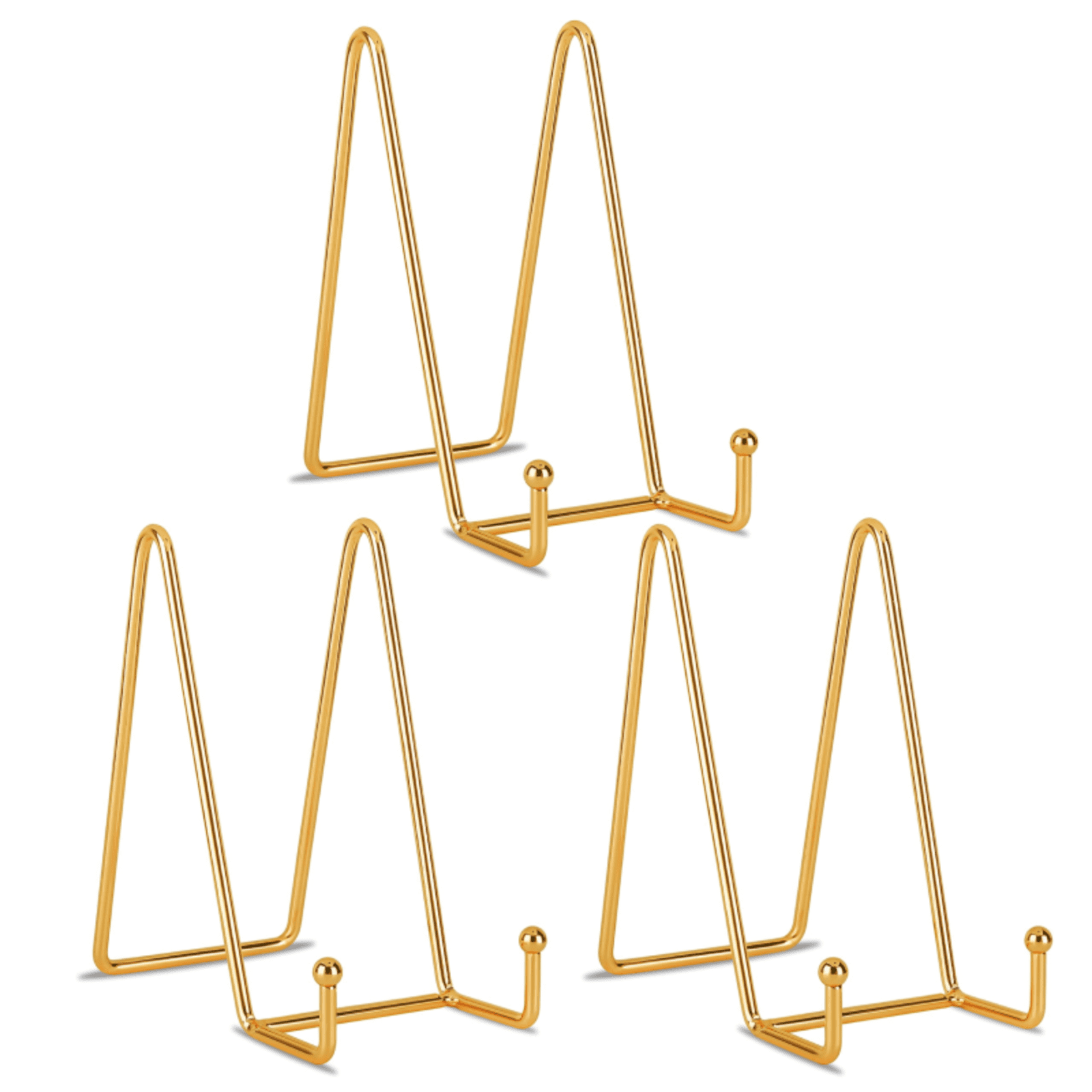 6 inch 3 Pack Gold Metal Display Stands Plate Stands Plate Holder ...