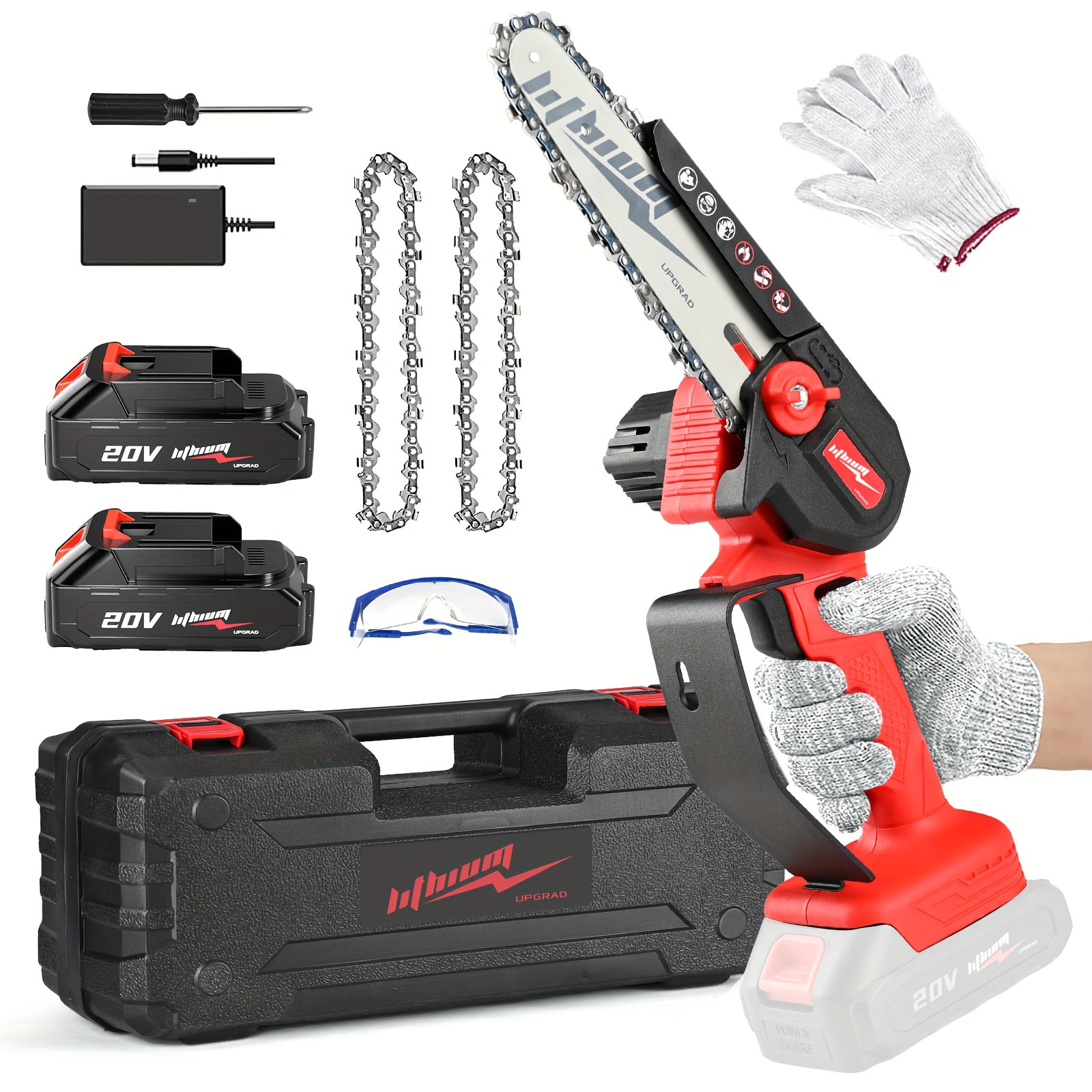 6-inch And 4-inch Optional, Handheld Electric Mini Chainsaw, Battery ...