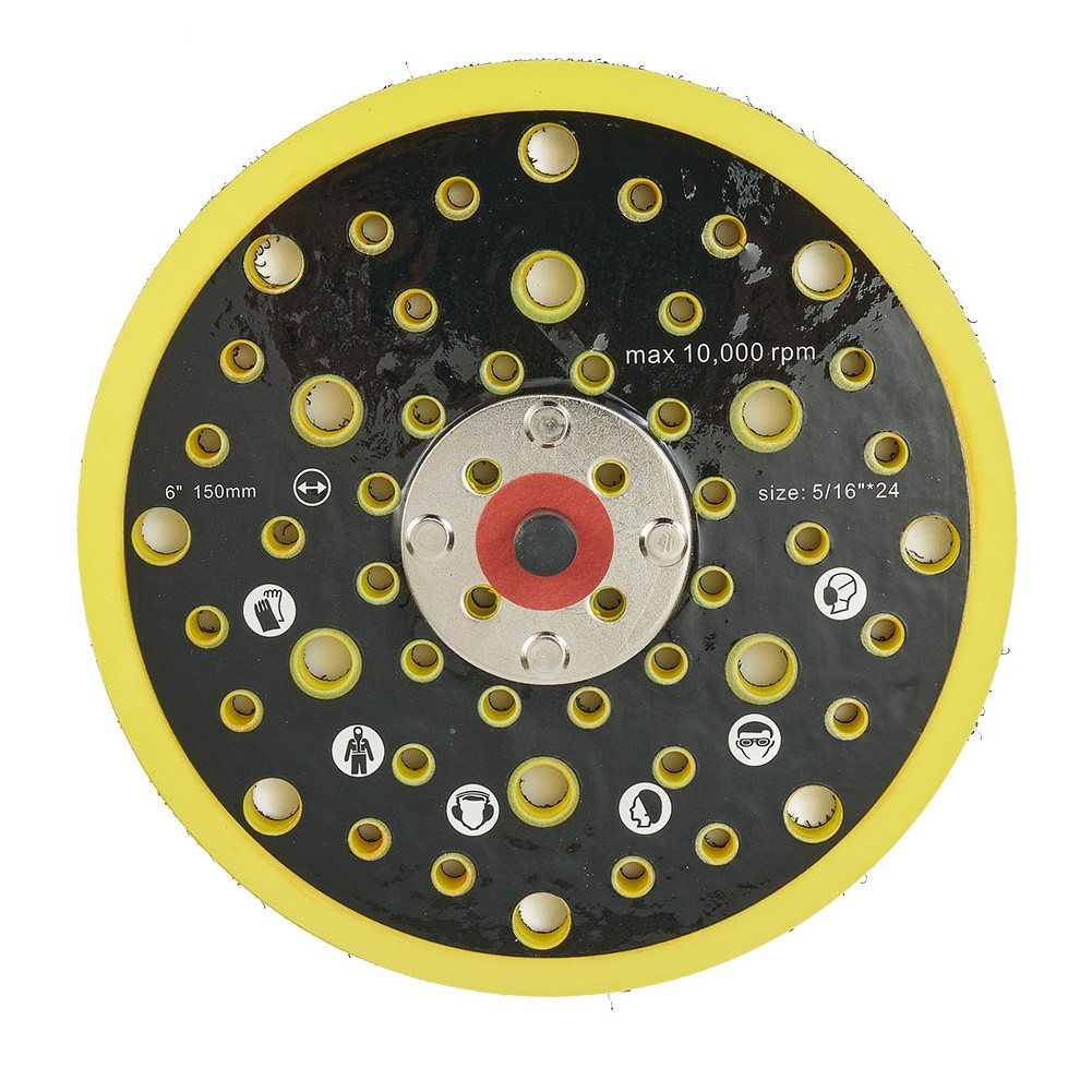 6 inch 52 Holes Sander Backing Pad& Dust Sanding Disc - Walmart.com
