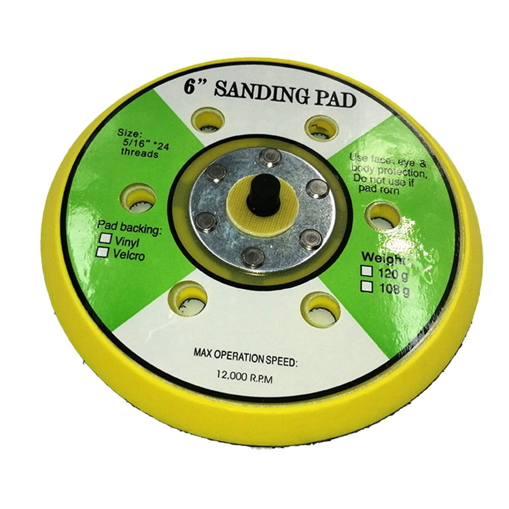 6 inch 6 hole Sanding Polishing Disc Yellow Sandpaper Grinding Car ...