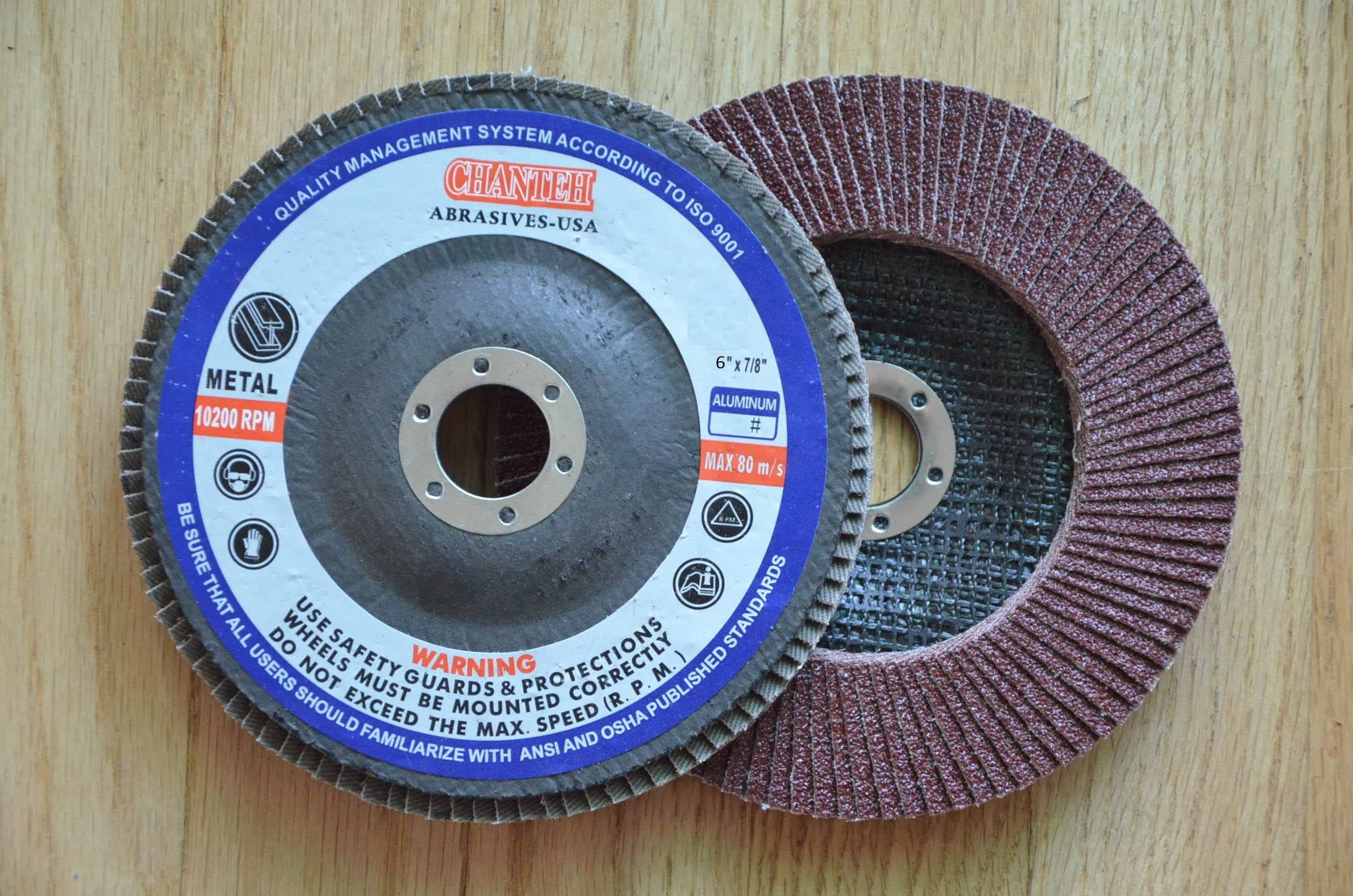 6" inch 6" x 7/8" FLAP DISCS A/O in 40 60 80 120 Grit for Angle Grinder ...