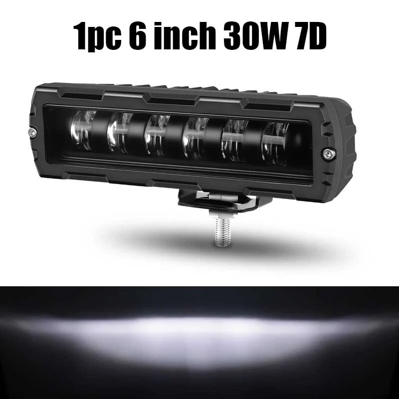6 inch 7D LED Bar Off Road 5 inch DRL Light Bar Barra LED 4x4 High Beam ...