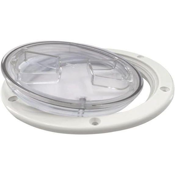 6 inch Boat Deck Plate Hatch White Nylon Round Non Slip Inspection ...