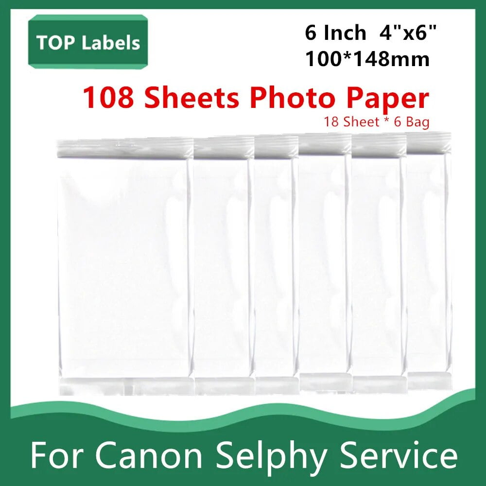 6 inch Compatible for Canon KP-108IN Color Photo Paper Set 4 x 6 For ...
