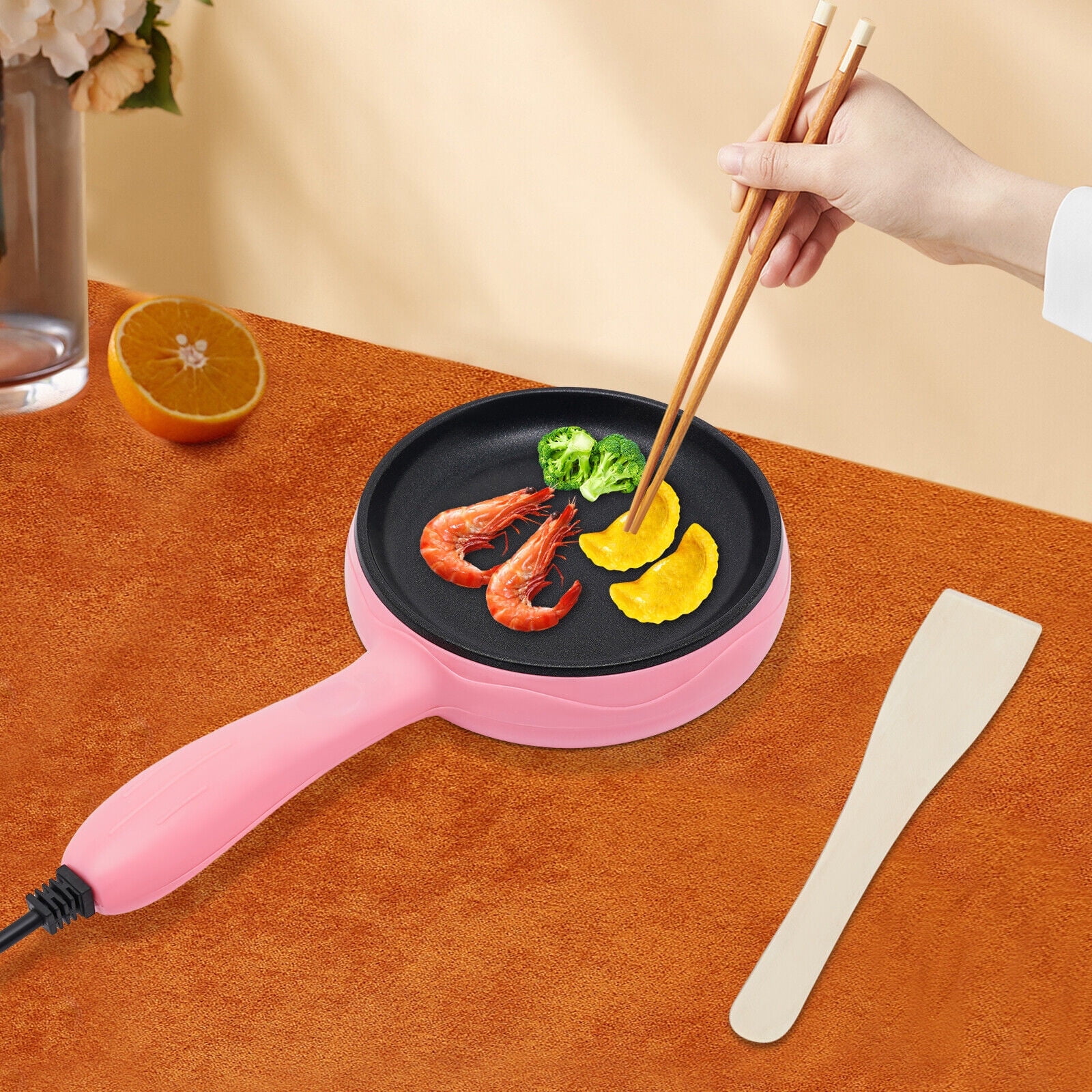 6 inch Electric Cuisine Skillet, Non-Stick Electric Skillet, Pink Mini ...