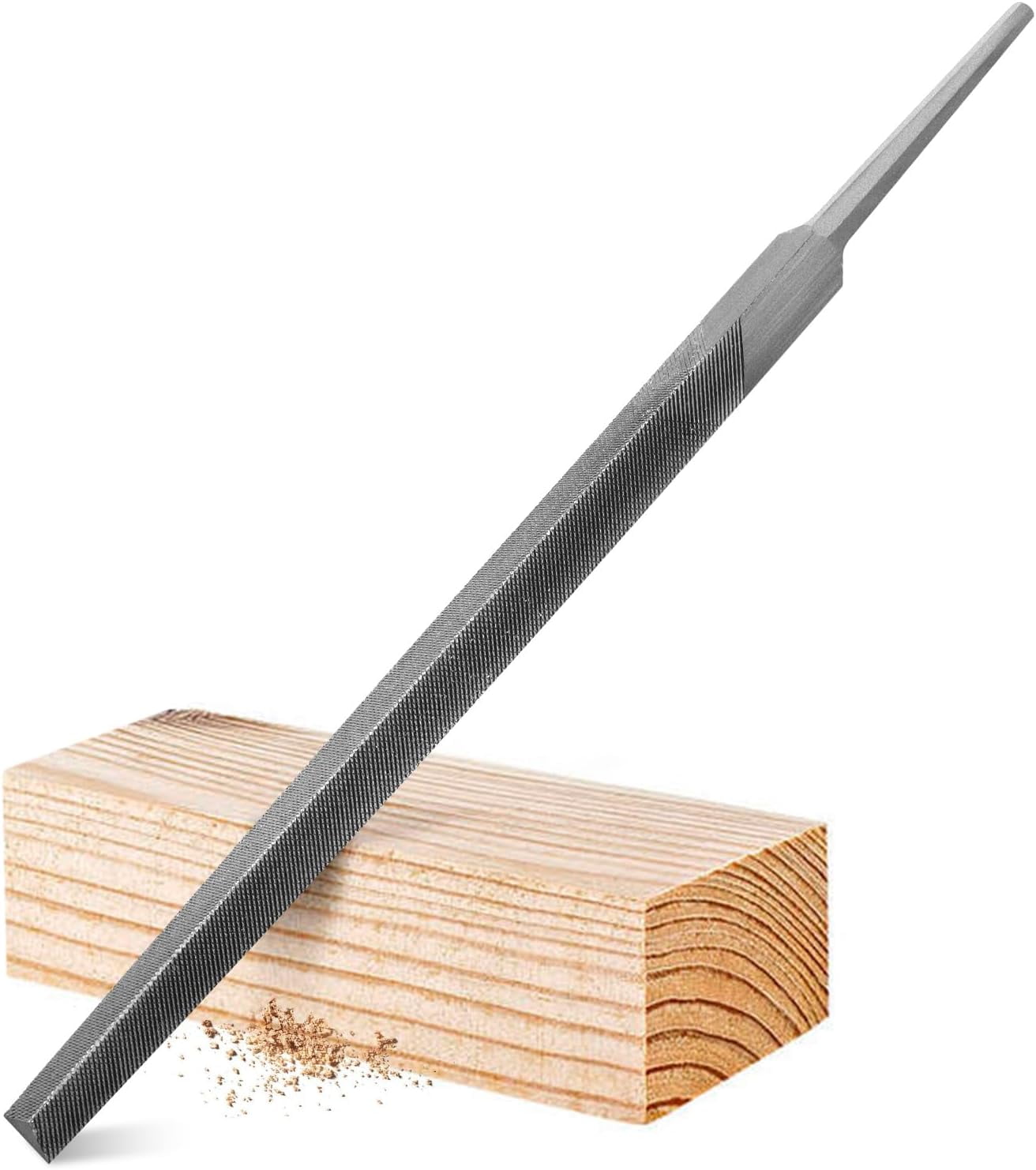 6-inch Flat Medium Cut File, Double Cut Teeth, High Carbon Steel ...