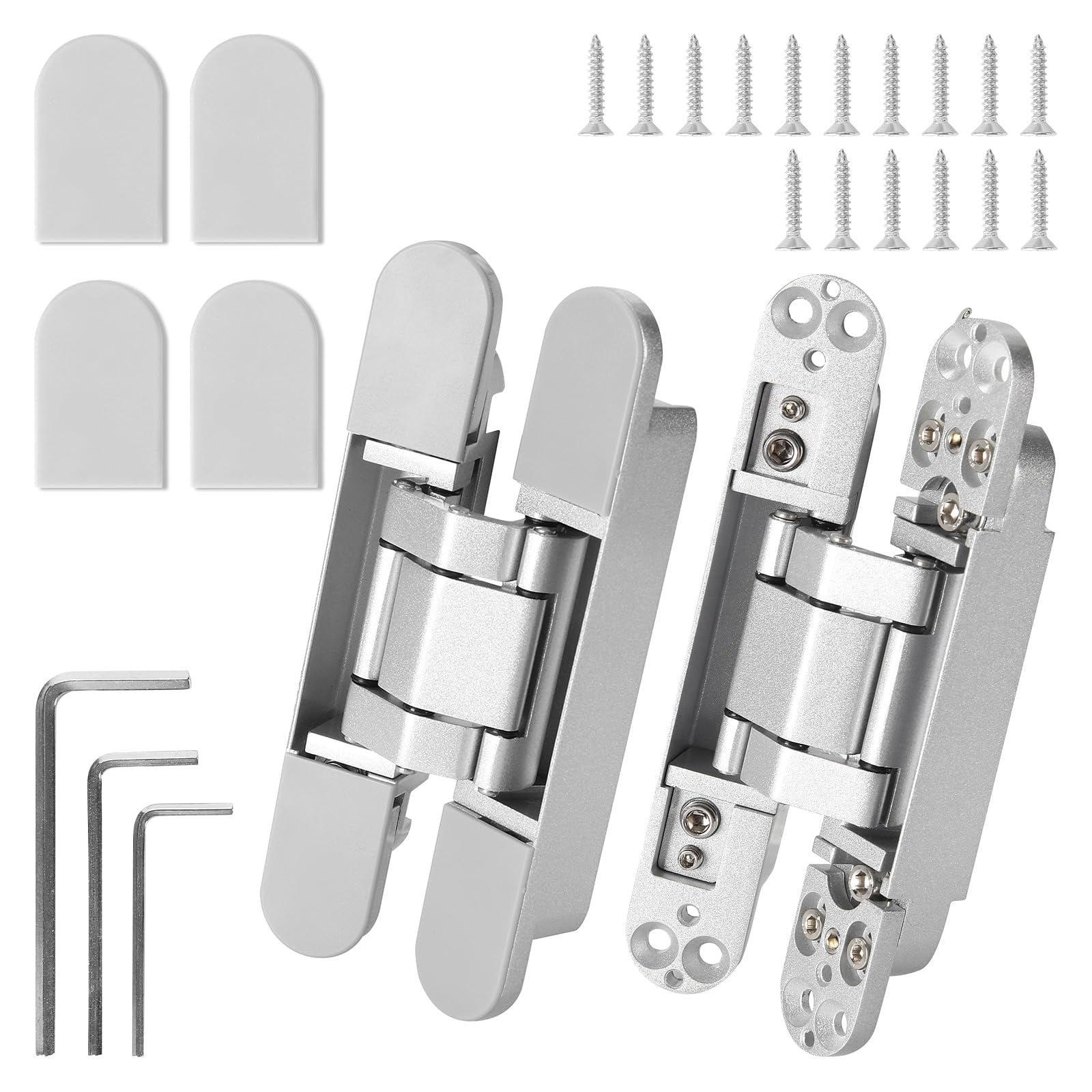 6 inch Hidden Door Hinges Invisible Hinges, 2 Pack Heavy Duty Zinc ...