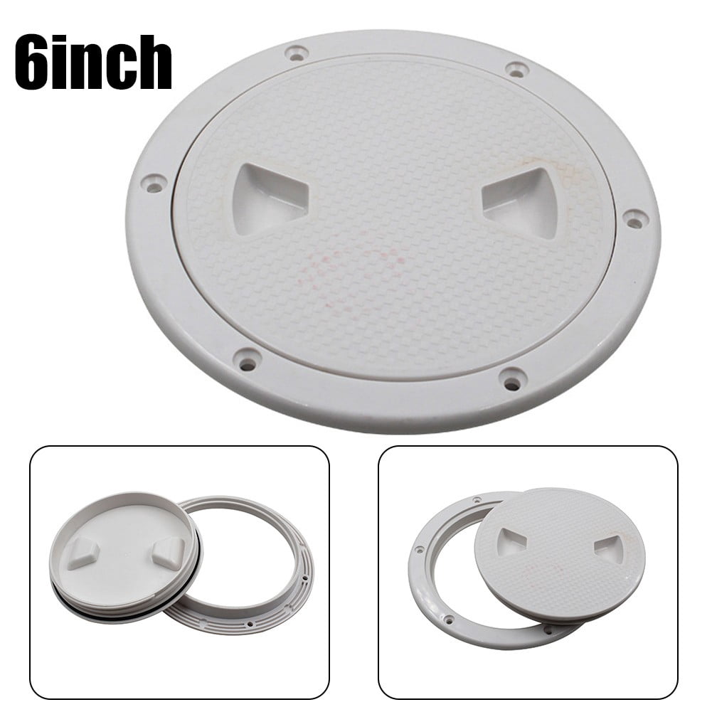 6 inch Inspection Plate Boat Deck Screw Out Hatch Access Cover RV ...