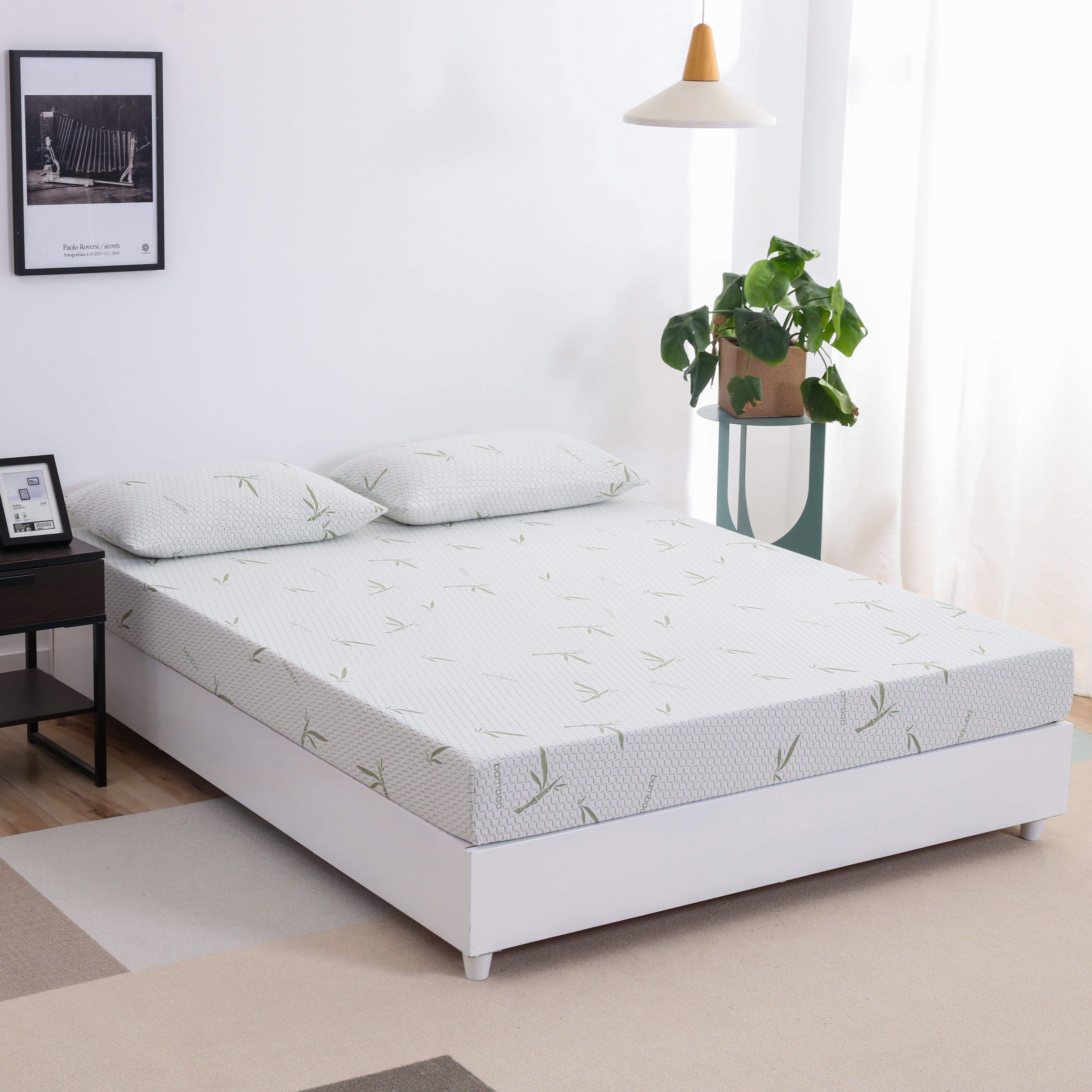 6 inch Mattress Twin XL Size, Memory Foam Mattress Green Tea Gel ...