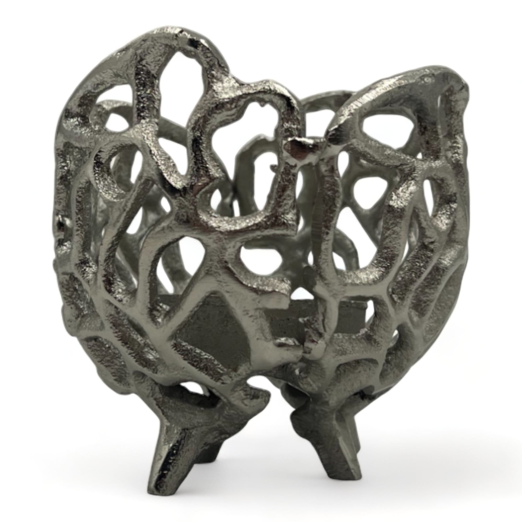 6 inch Nickel Decorative Metal Candle Holder by 90210 Kitchen and Bath ...