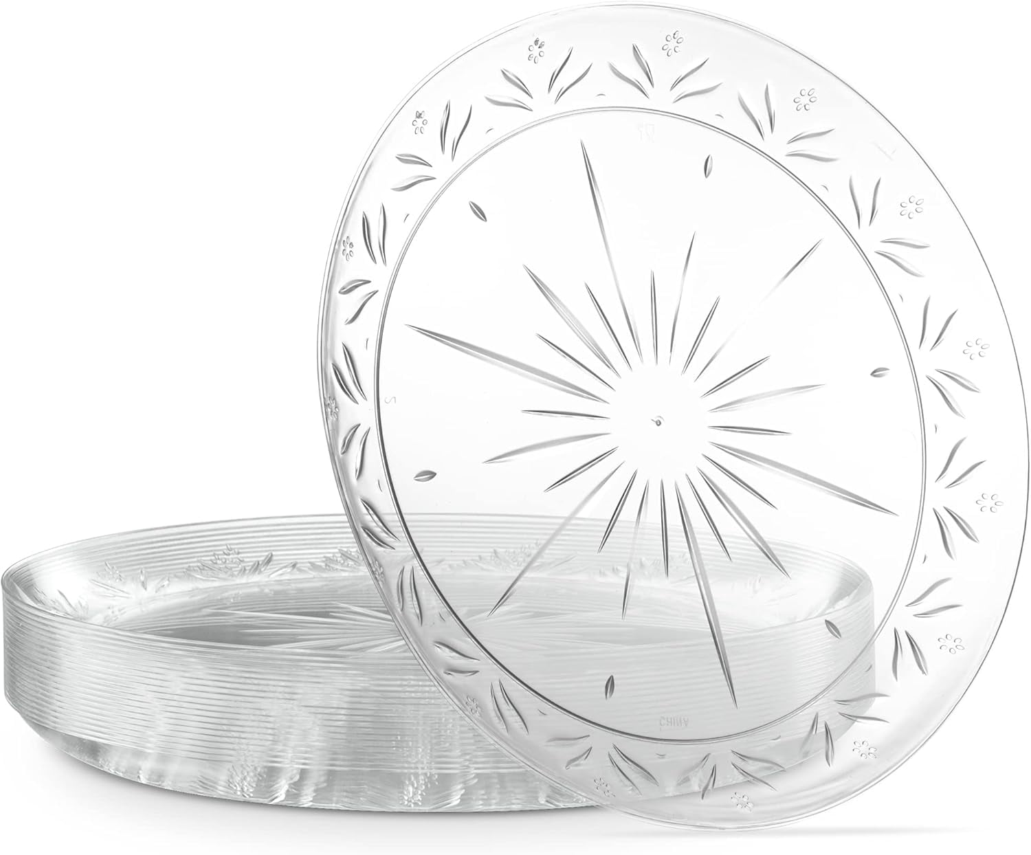 6'' inch Premium Heavy Weight Crystal Clear Disposable Hard Plastic ...