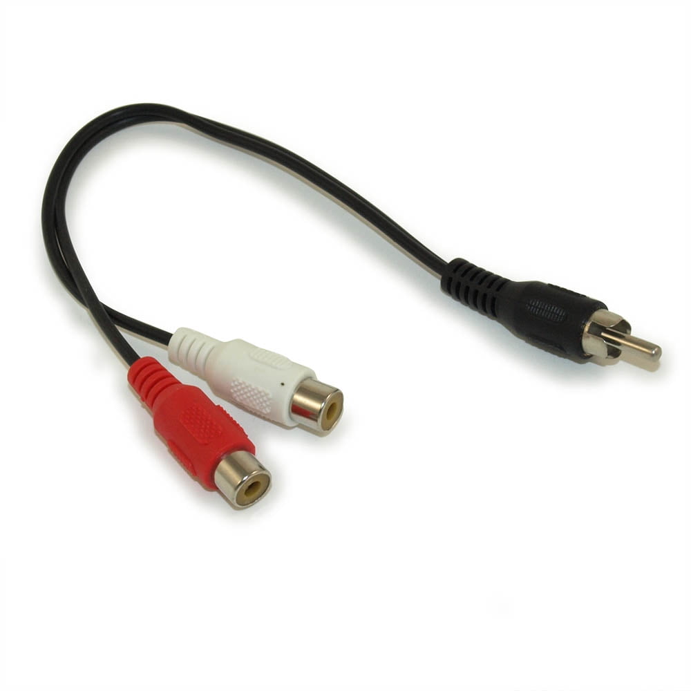 6 inch RCA Plug to 2 RCA (1 RCA Male to 2 RCA Female) Adapter Cable ...