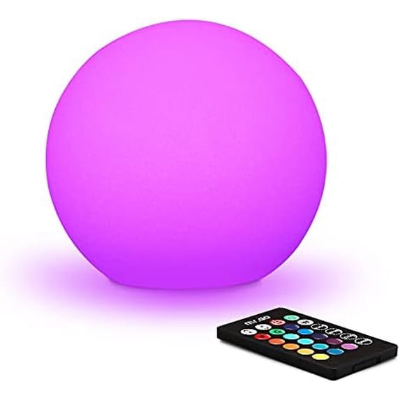 6-inch RGB Color-Changing LED Globe Orb Light w/Remote, Mood Lamp Kids ...