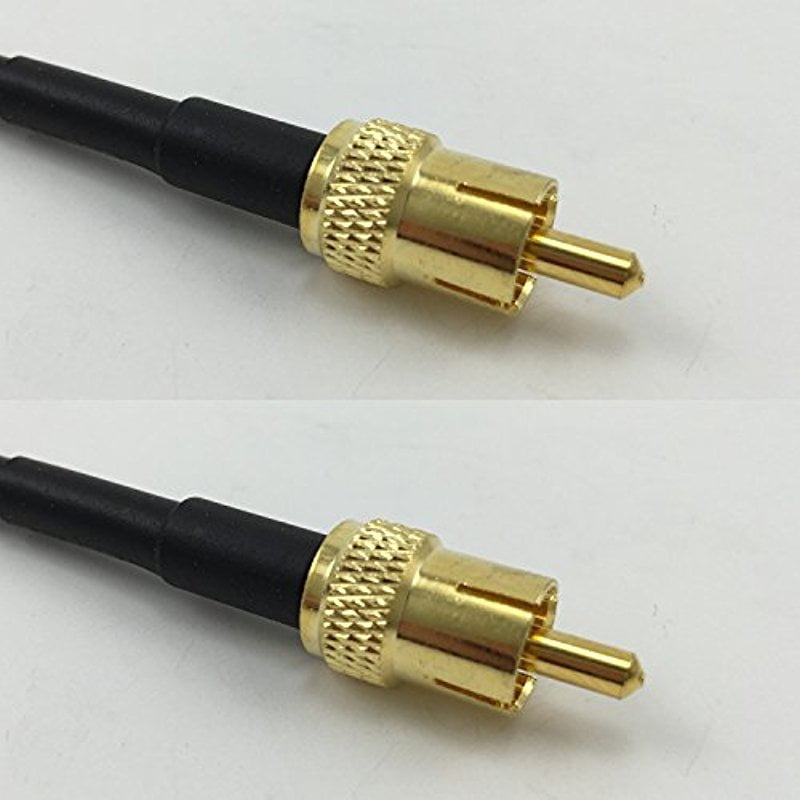 6 inch RGU178 RCA MALE to RCA MALE Pigtail Jumper RF coaxial cable ...