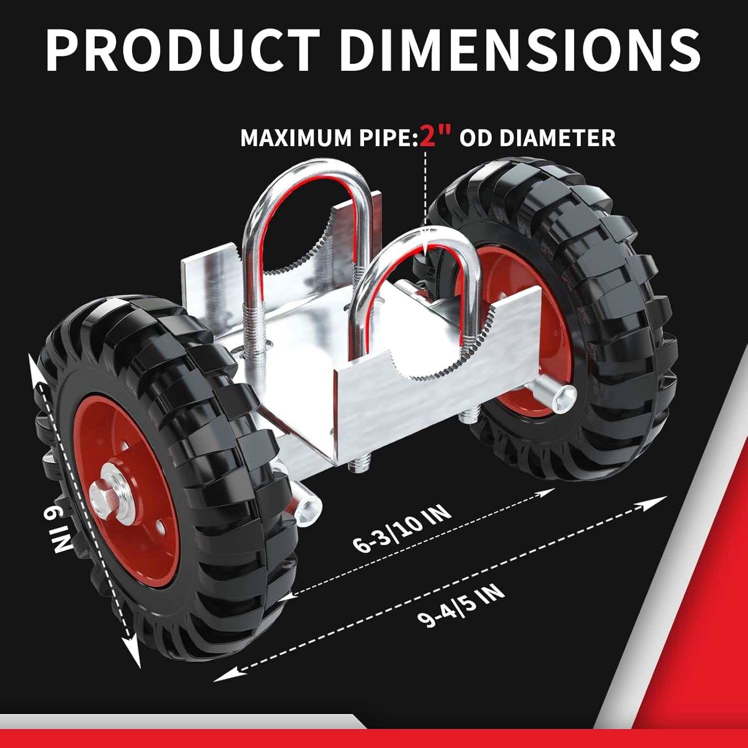 6 inch Rolling Gate Wheel-Heavy Duty Rubber Wheel for Chain Link Fence ...