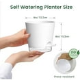 6 inch Self Watering Pots for Indoor Outdoor Plants, 3 Pack Flower ...