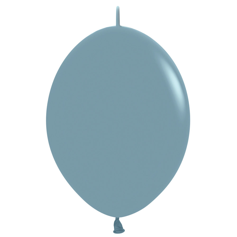 6 inch Sempertex Link-O-Loon Pastel Dusk Blue Latex Balloons (50 Pack ...